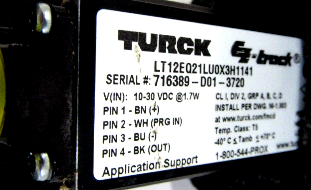 NEW TURCK LT12E-Q21-LU0X3-H1141 TRANSDUCER LT12EQ21LU0X3H1141 - SB ...