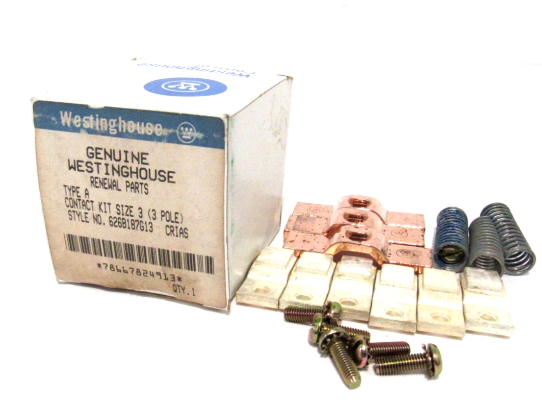 NEW WESTINGHOUSE 626B187G13 CONTACT KIT 3 POLE SIZE 3 - SB Industrial ...
