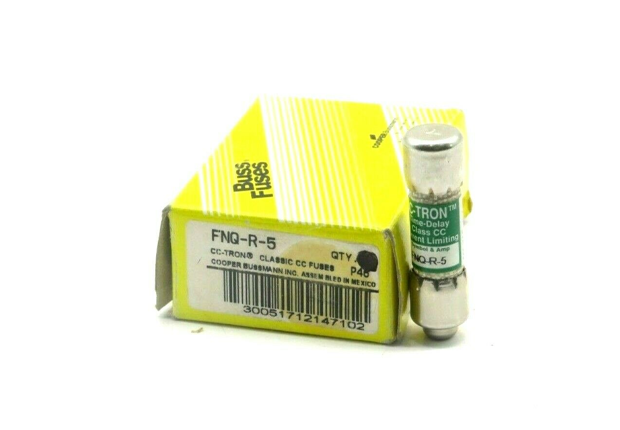 8 NEW BUSSMANN TRON FNQ-R-5 FUSES 5AMP CLASS CC FNQR5 - SB Industrial ...