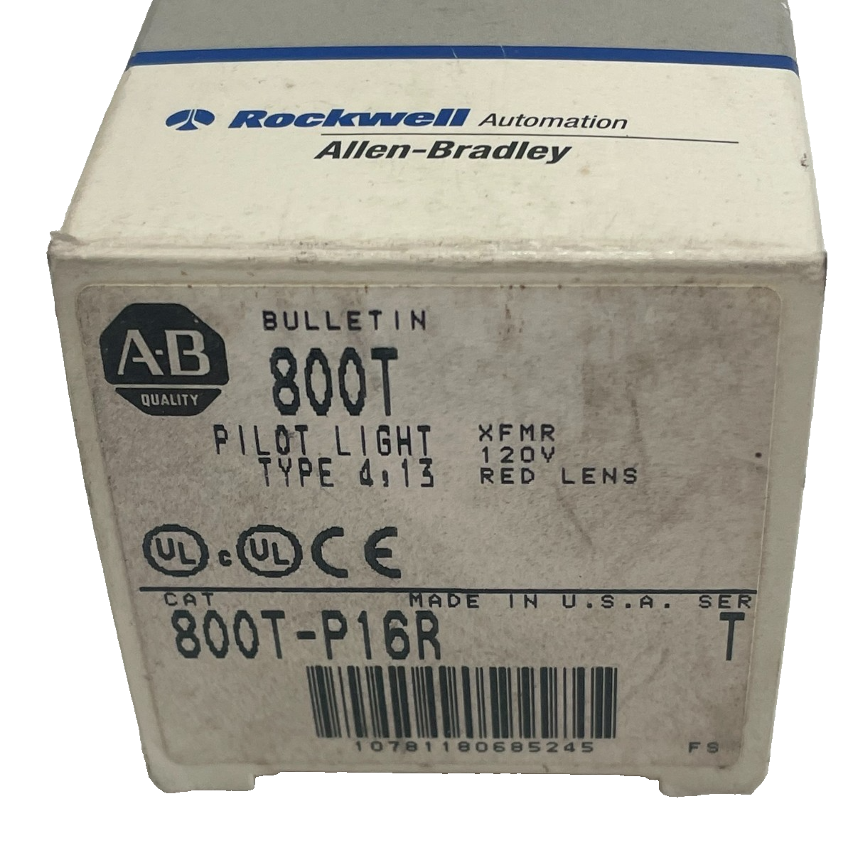 ALLEN BRADLEY 800T-P16R PILOT LIGHT SER.T 800TP16R NEW SURPLUS - SB ...
