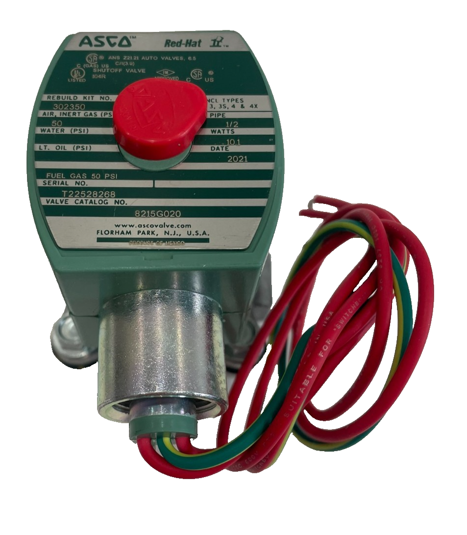 NEW ASCO 8215G020 SOLENOID VALVE 120/60, 110/50 - SB Industrial Supply ...