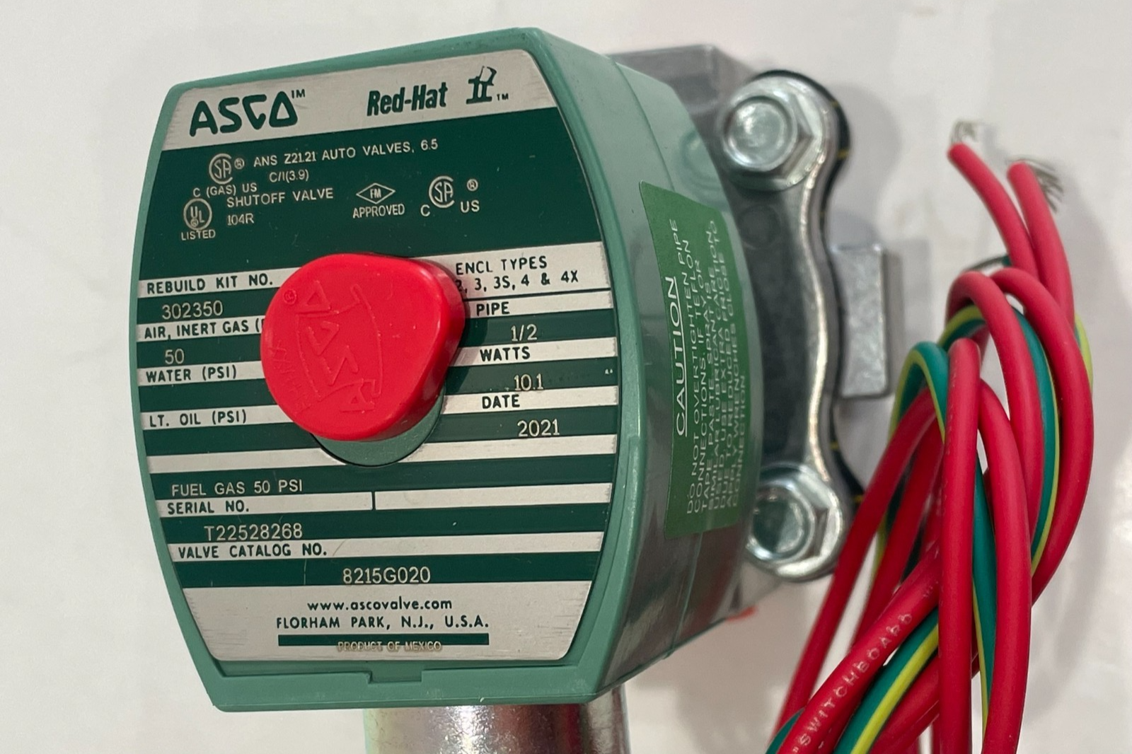 NEW ASCO 8215G020 SOLENOID VALVE 120/60, 110/50 - SB Industrial Supply ...