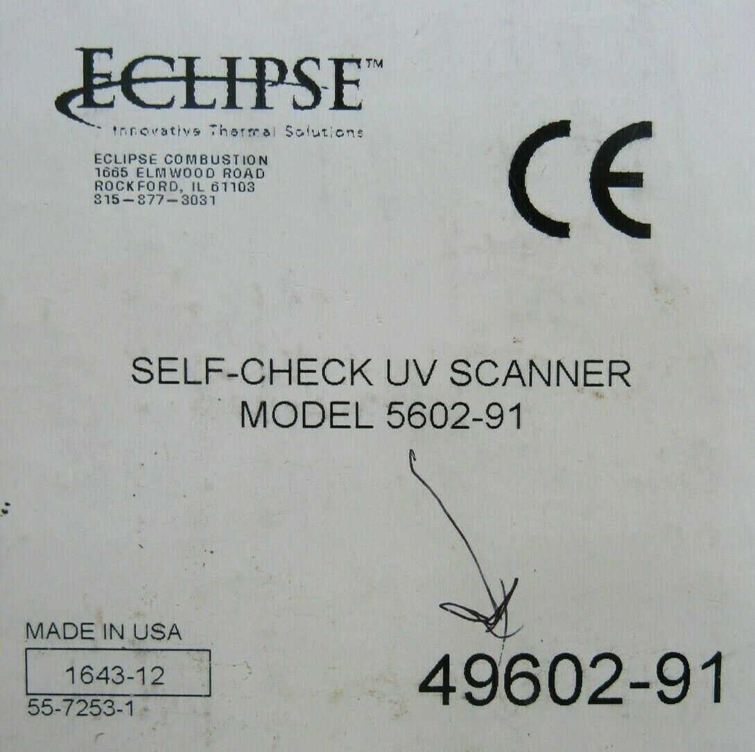 NEW ECLIPSE 49602-91 SELF-CHECK UV SCANNER 5602-91 4960291 - SB ...