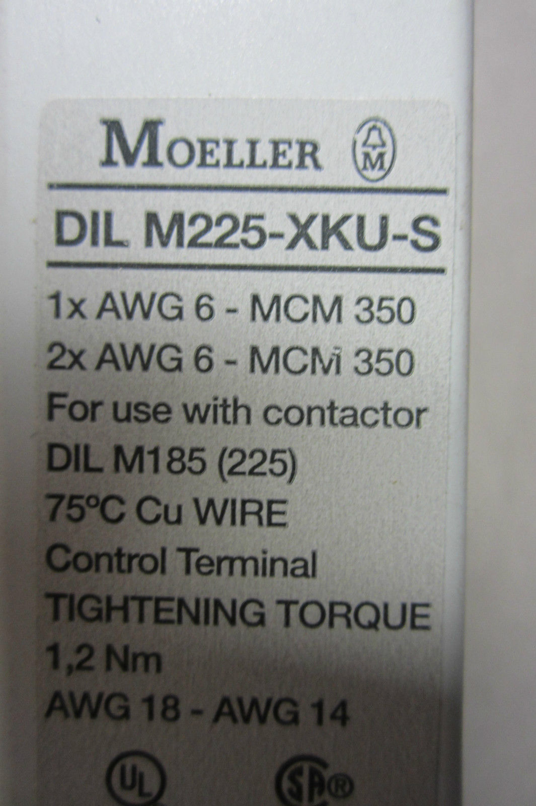 NEW MOELLER ELECTRIC DIL-M225-XKU-S CONTACTOR ACCESSORY DILM225XKUS ...
