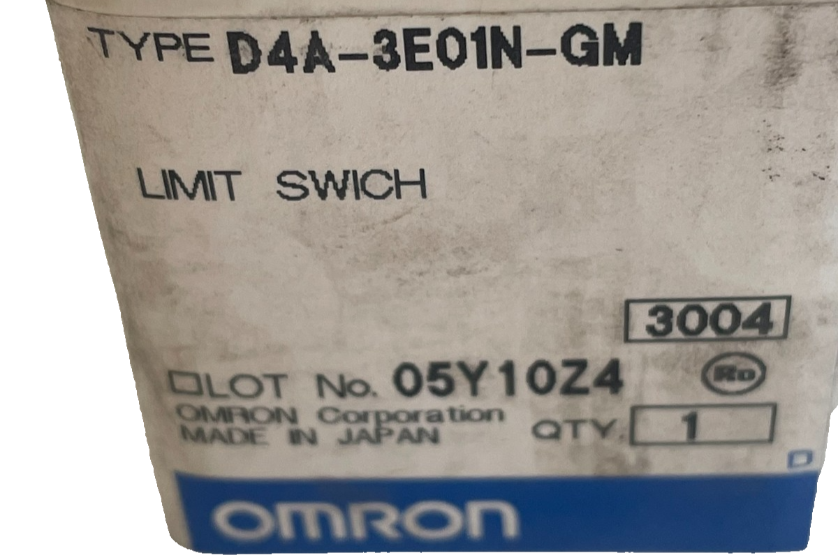 NEW OMRON D4A-3E01N-GM LIMIT SWITCH D4A3E01NGM - SB Industrial Supply, Inc.
