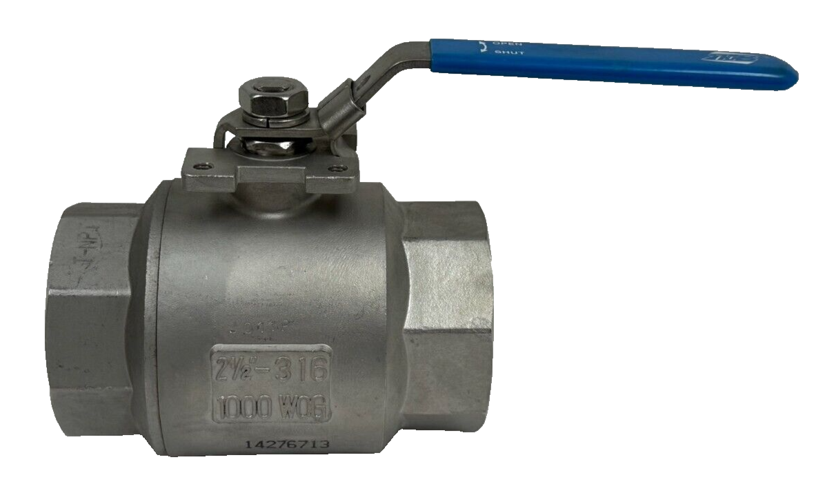 NEW RUB INC. 14276713 BALL VALVE 2-1/2"-316 1000 WOG - SB Industrial ...