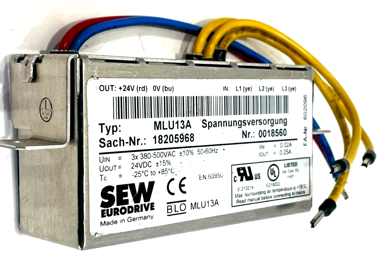 NEW SEW EURODRIVE 18205968 POWER SUPPLY MLU13A - SB Industrial Supply, Inc.
