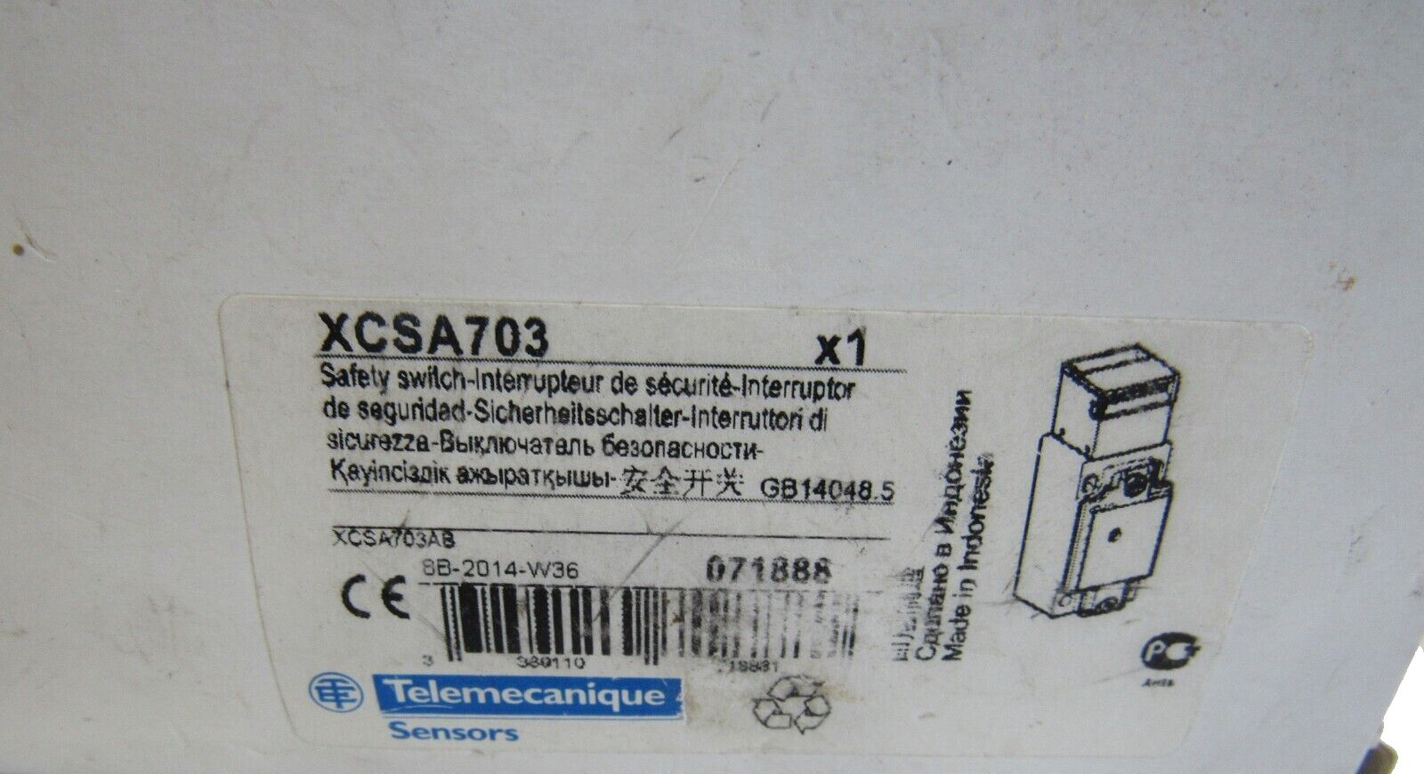 NEW TELEMECANIQUE XCSA703 SAFETY SWITCH - SB Industrial Supply, Inc.