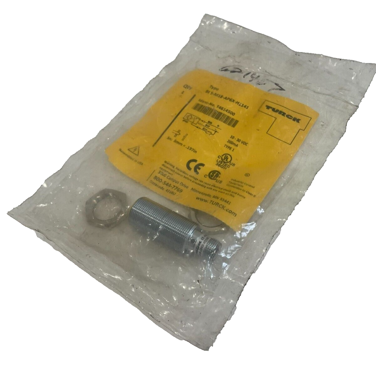 NEW TURCK T4614500 PROXIMITY SENSOR BI 5-M18-AP6X-H1141/CS11191 - SB ...