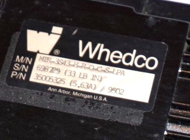 WHEDCO 35005325 SERVO MOTOR 5.63 AMP, 9502 RPM - SB Industrial Supply, Inc.