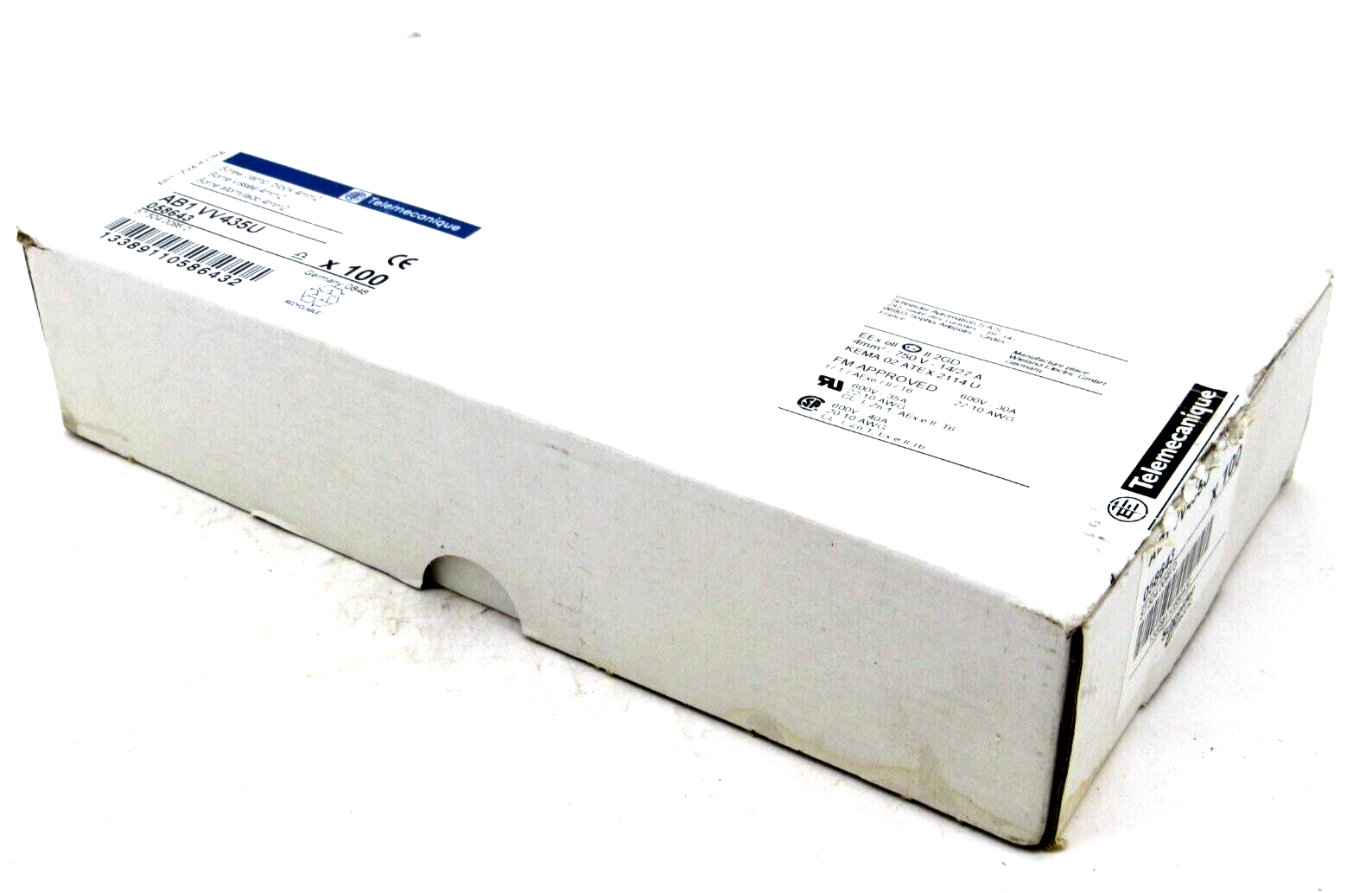 NEW BOX OF 100 TELEMECANIQUE AB1-VV435U TERMINAL BLOCKS AB1VV435U - SB ...