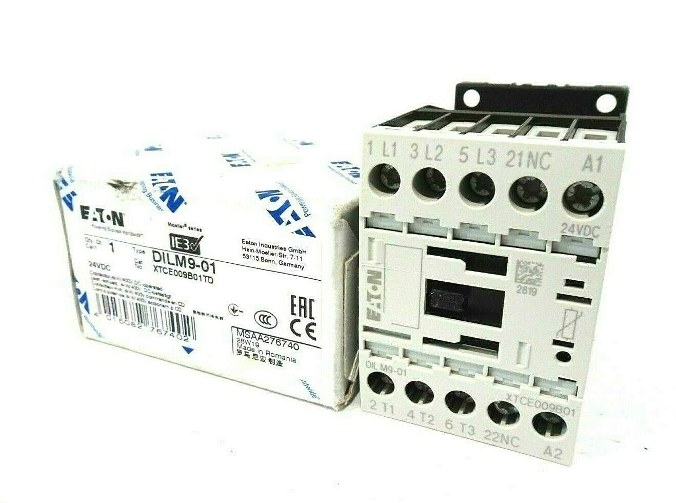NEW EATON DILM9-01 CONTACTOR XTCE009B01TD 24VDC DILM901 - SB Industrial ...