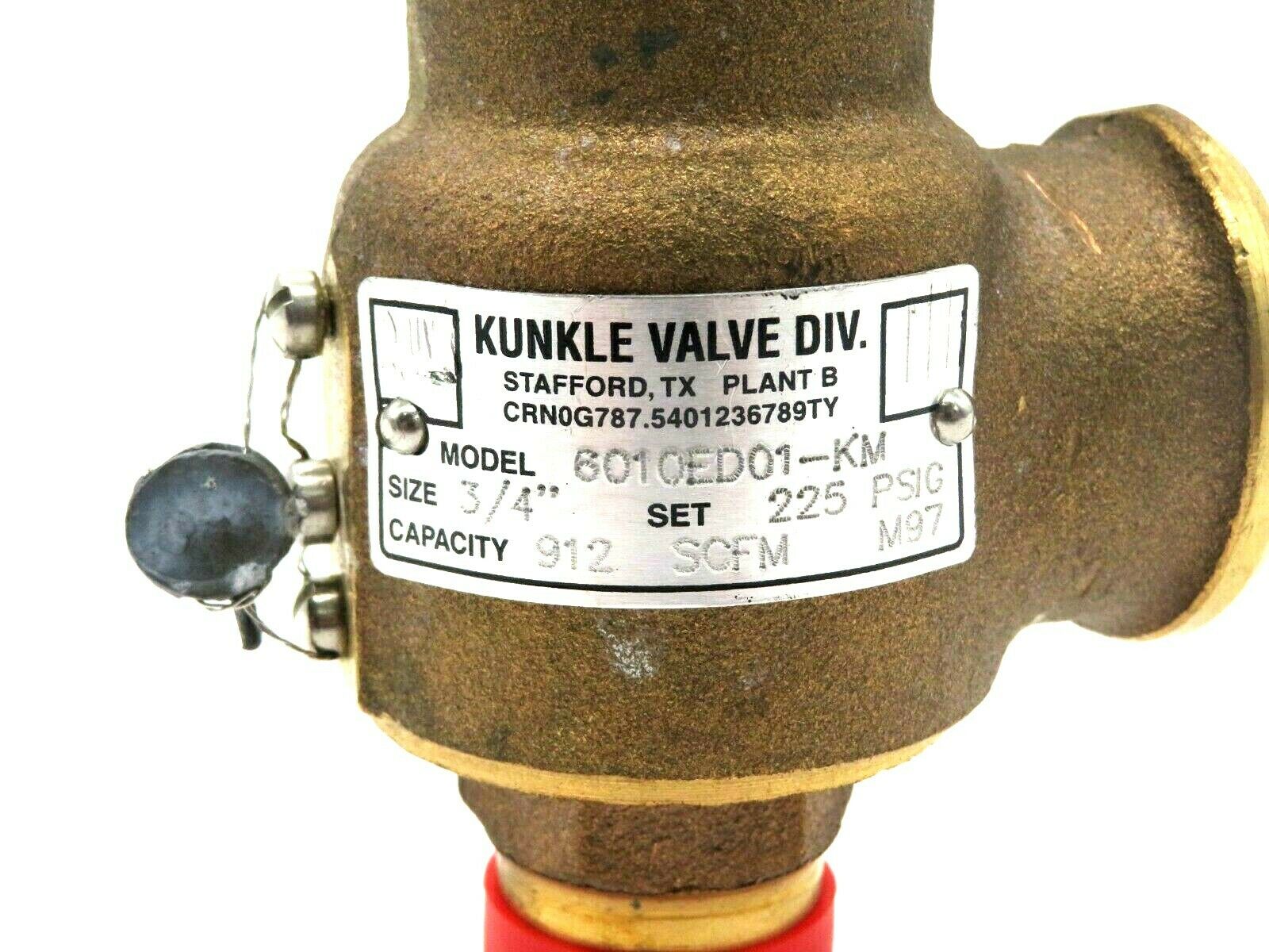 NEW KUNKLE VALVE 6010ED01-KM PRESSURE RELIEF VALVE 6010ED01KM - SB ...
