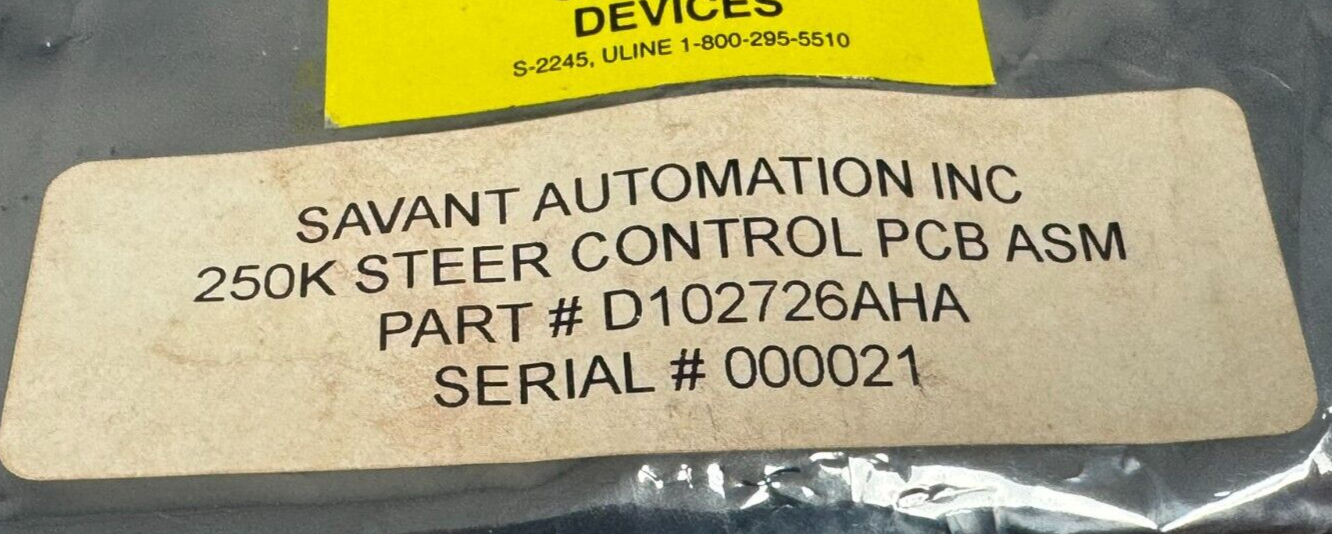 NEW SAVANT AUTOMATION D102726AHA 250K STEER CONTROL BOARD D102726AAA ...