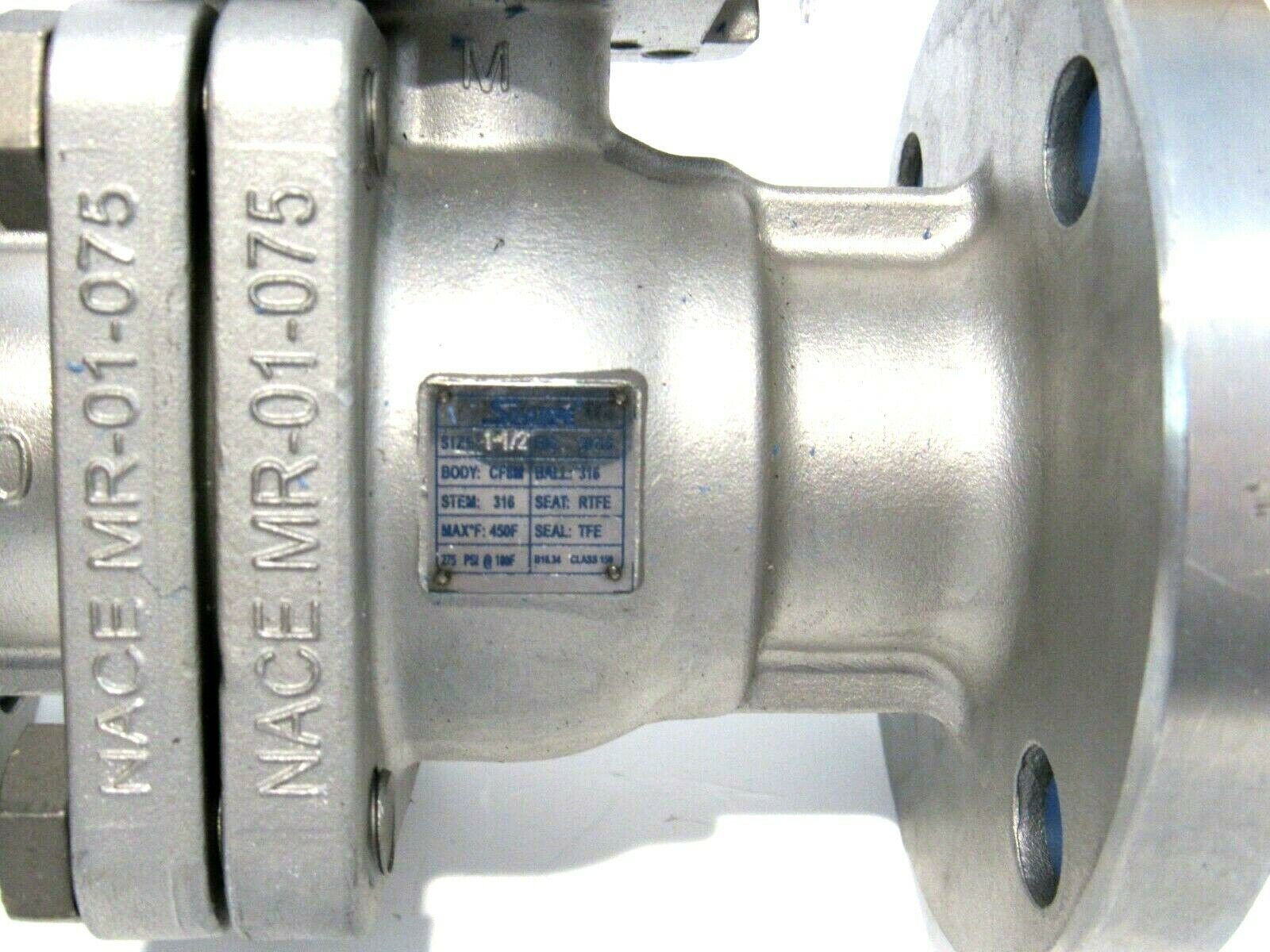 NEW SHARPE CF8M BALL VALVE 1-1/2" MR-01-075 - SB Industrial Supply, Inc.