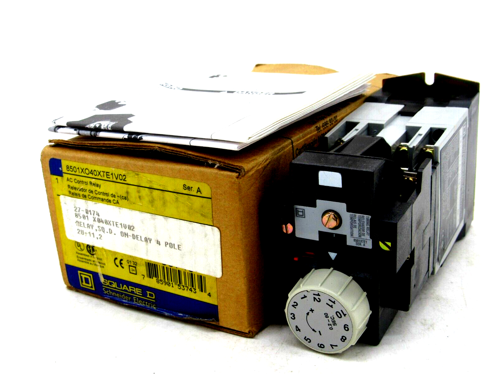 NEW SQUARE D 8501XO40XTE1V02 AC CONTROL RELAY - SB Industrial Supply, Inc.