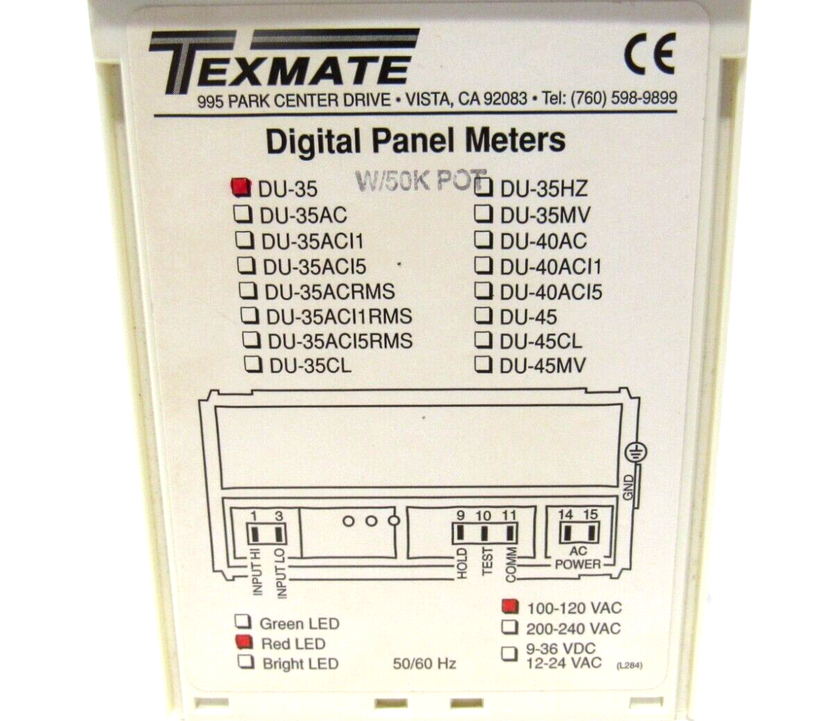 NEW TEXMATE DU-35 PANEL METER DU35 - SB Industrial Supply, Inc.