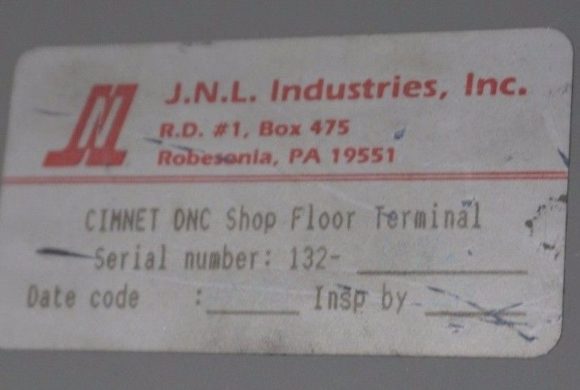 CIMNET 132 DNC SHOP FLOOR TERMINAL - SB Industrial Supply, Inc.