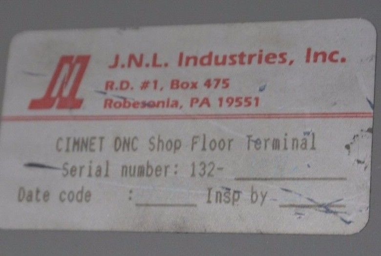 CIMNET 132 DNC SHOP FLOOR TERMINAL - SB Industrial Supply, Inc.