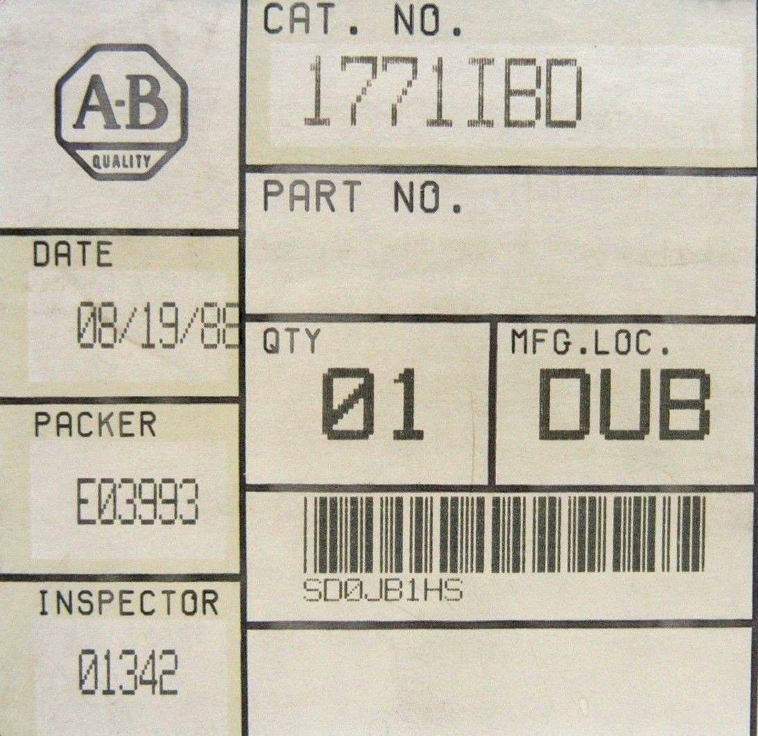 NEW ALLEN BRADLEY 1771-IBD INPUT MODULE 1771IBD - SB Industrial Supply ...