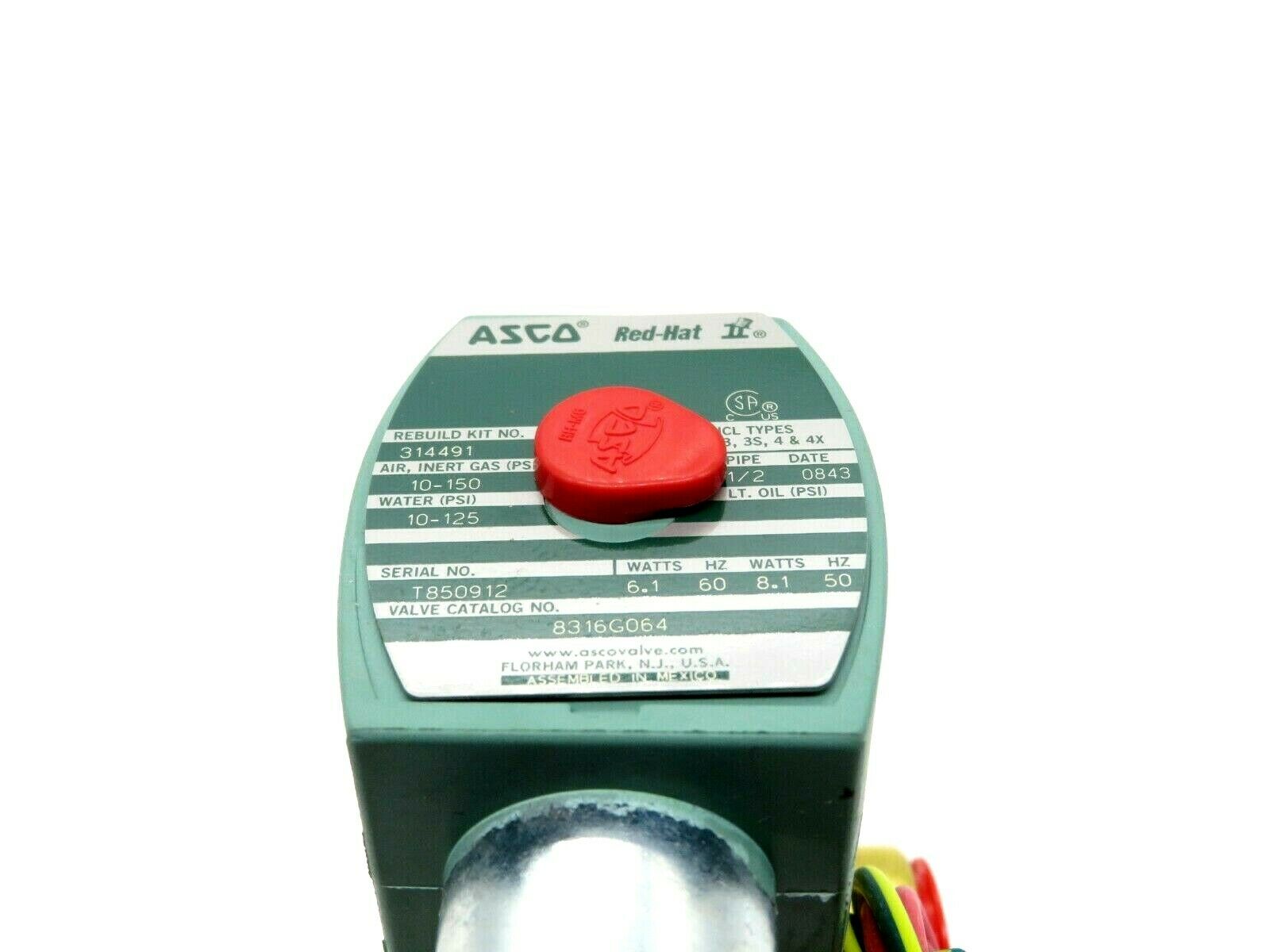 NEW ASCO 8316G064 SOLENOID VALVE T850912 - SB Industrial Supply, Inc.