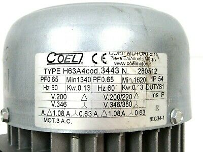 NEW COEL H63A4 COD.3443 ELECTRIC MOTOR H63A4 - SB Industrial Supply, Inc.