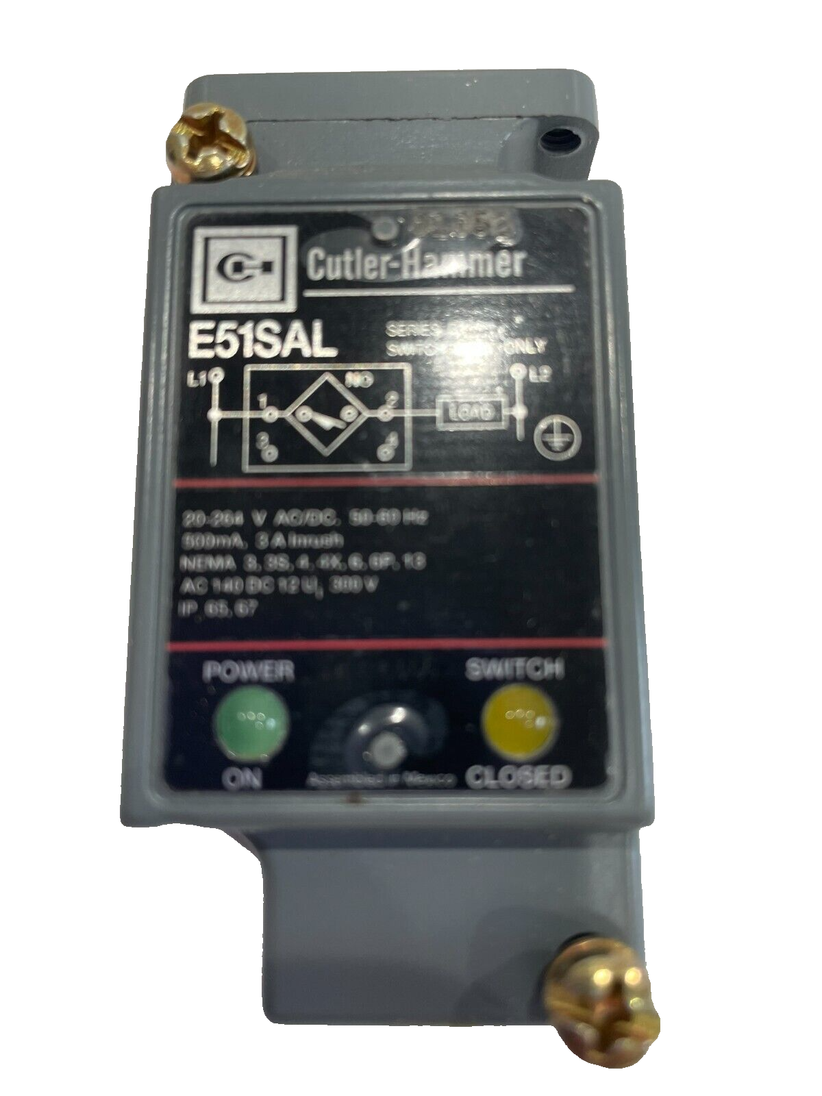 NEW CUTLER HAMMER E51SAL PROXIMITY SWITCH BODY ONLY SER. D1 - SB ...