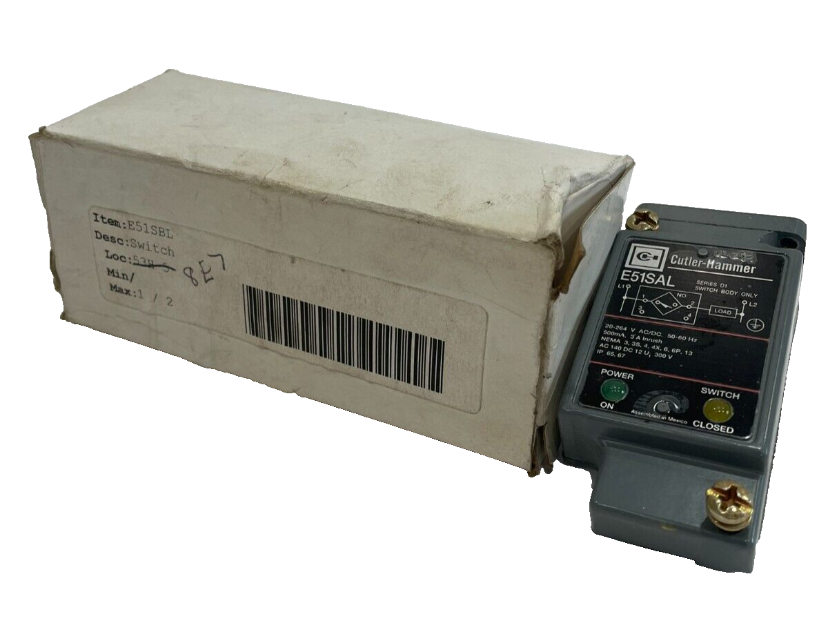 NEW CUTLER HAMMER E51SAL PROXIMITY SWITCH BODY ONLY SER. D1 - SB ...