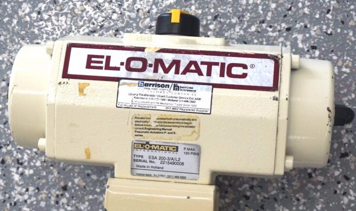 NEW ELOMATIC ESA 200-3 PNEUMATIC ACTUATOR W/ WC-810-F3 VALVE ESA2003 ...