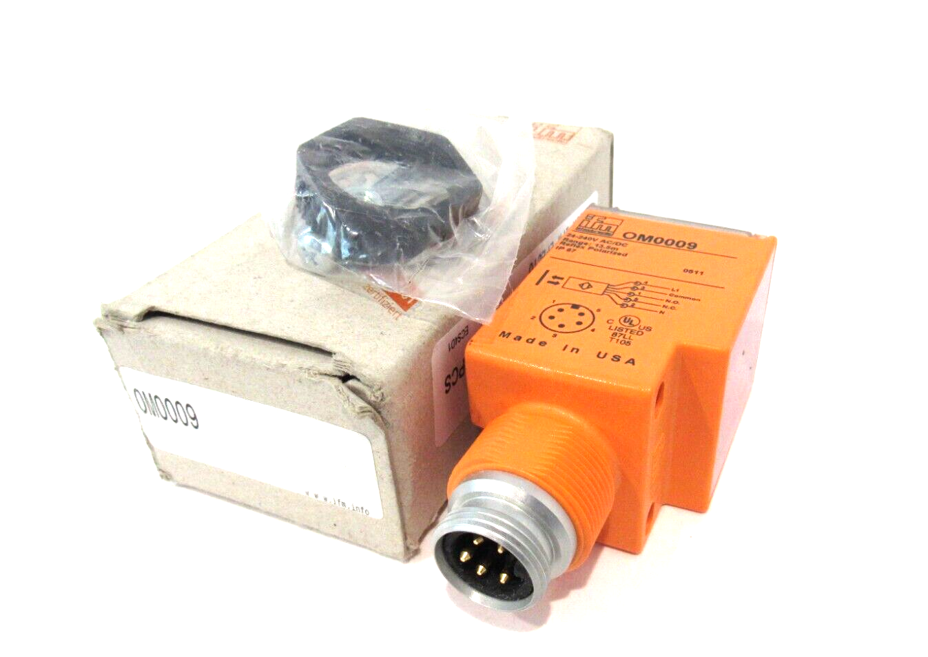 NEW IFM EFECTOR OM0009 RETRO-REFLECTIVE SENSOR - SB Industrial Supply, Inc.