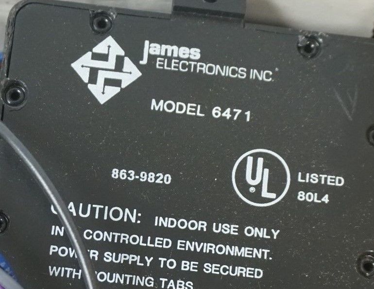 NEW JAMES ELECTRONICS 6471 POWER SUPPLY 105-130VAC, 60HZ - SB ...