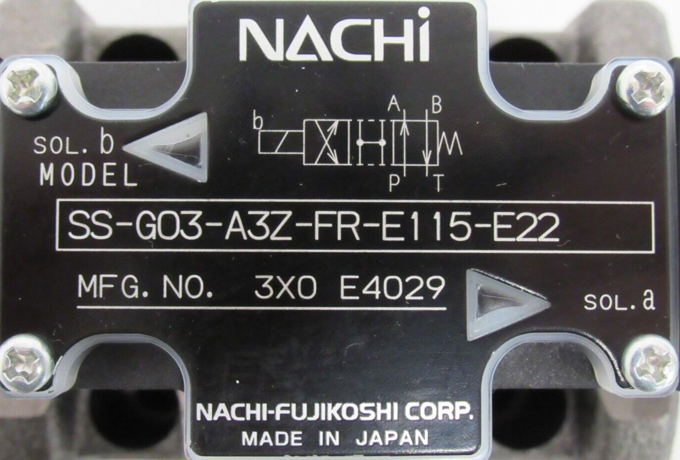NEW NACHI SS-G03-A3Z-FR-E115-E22 SOLENOID VALVE SSG03A3ZFRE115E22 - SB ...