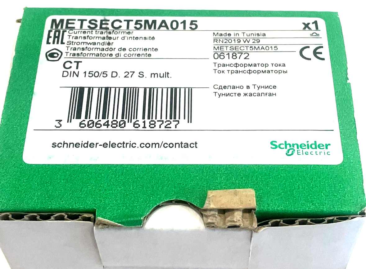 NEW SCHNEIDER ELECTRIC METSECT5MA015 CURRENT TRANSFORMER - SB ...