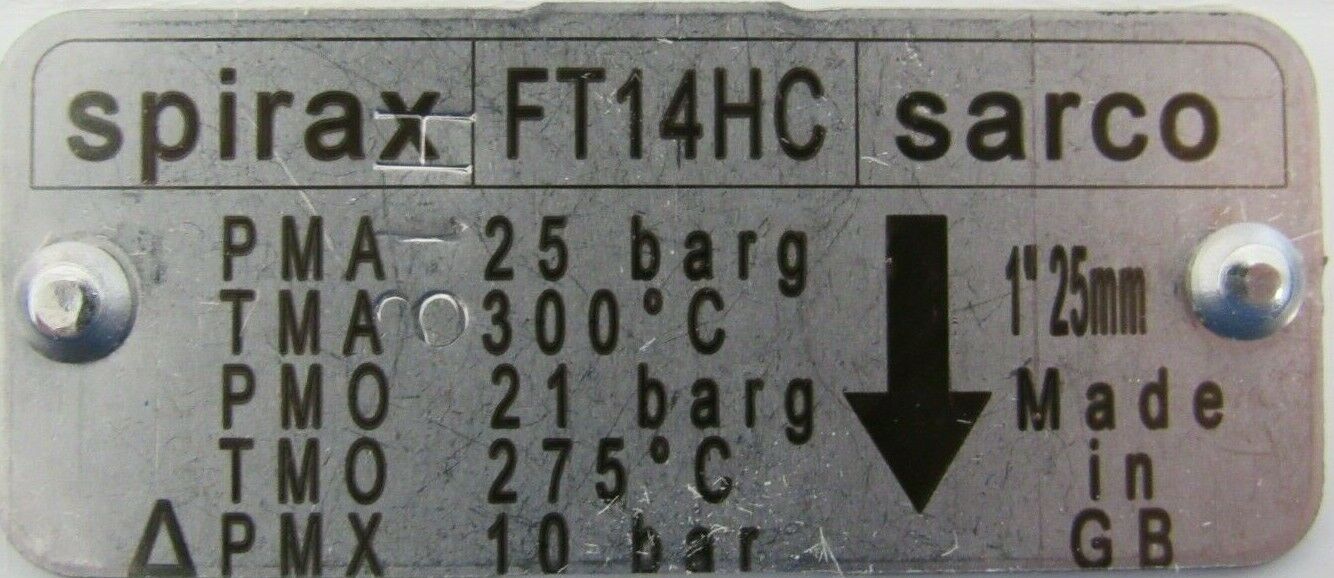 NEW SPIRAX SARCO FT14HC BALL FLOAT STEAM TRAP 1" - SB Industrial Supply ...