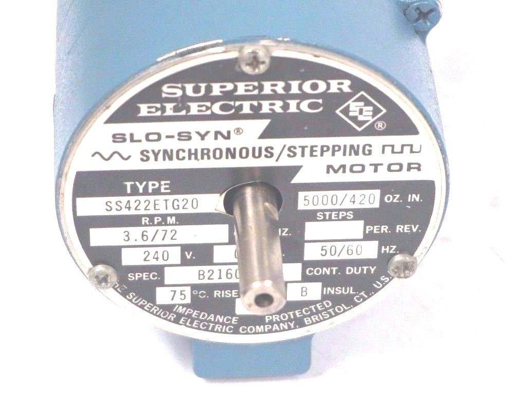 NEW SUPERIOR ELECTRIC SS422ETG20 SLO-SYN STEPPING MOTOR B216075 - SB ...