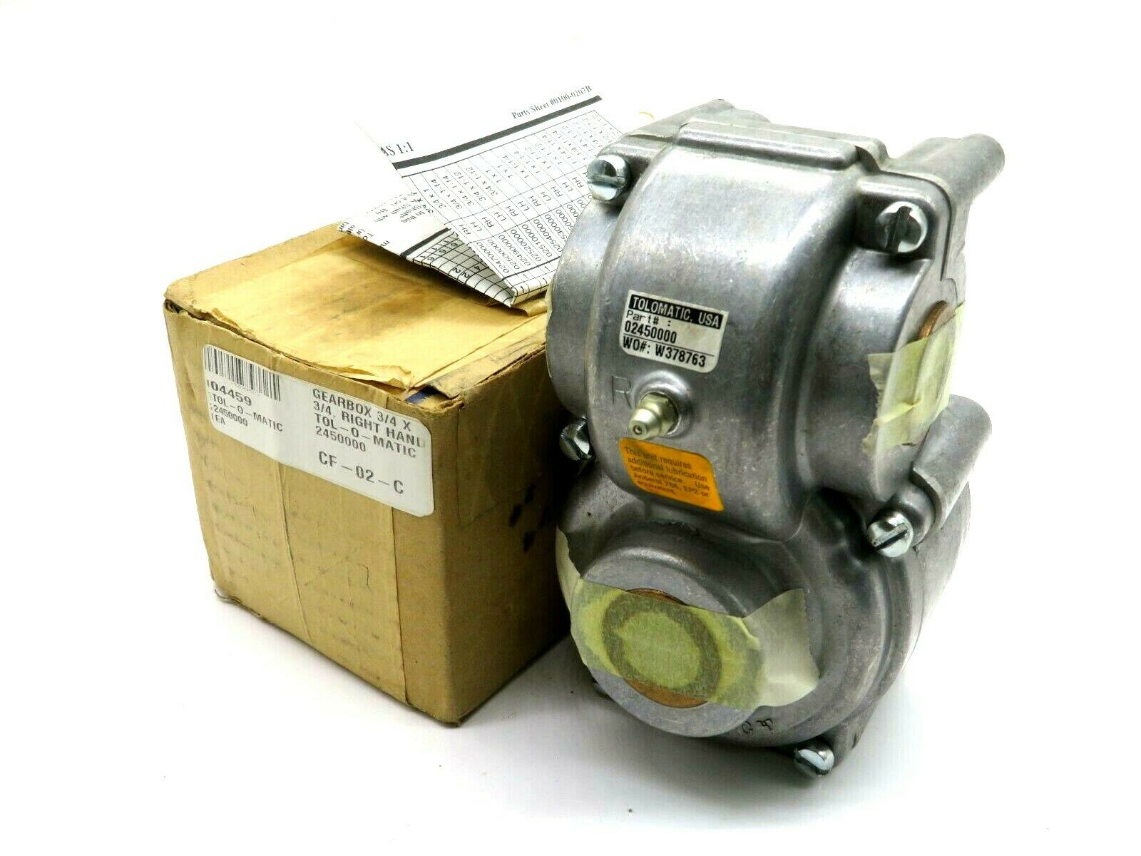 NEW TOL O MATIC 0245-0000 FLOAT A SHAFT GEARBOX 02450000 - SB ...