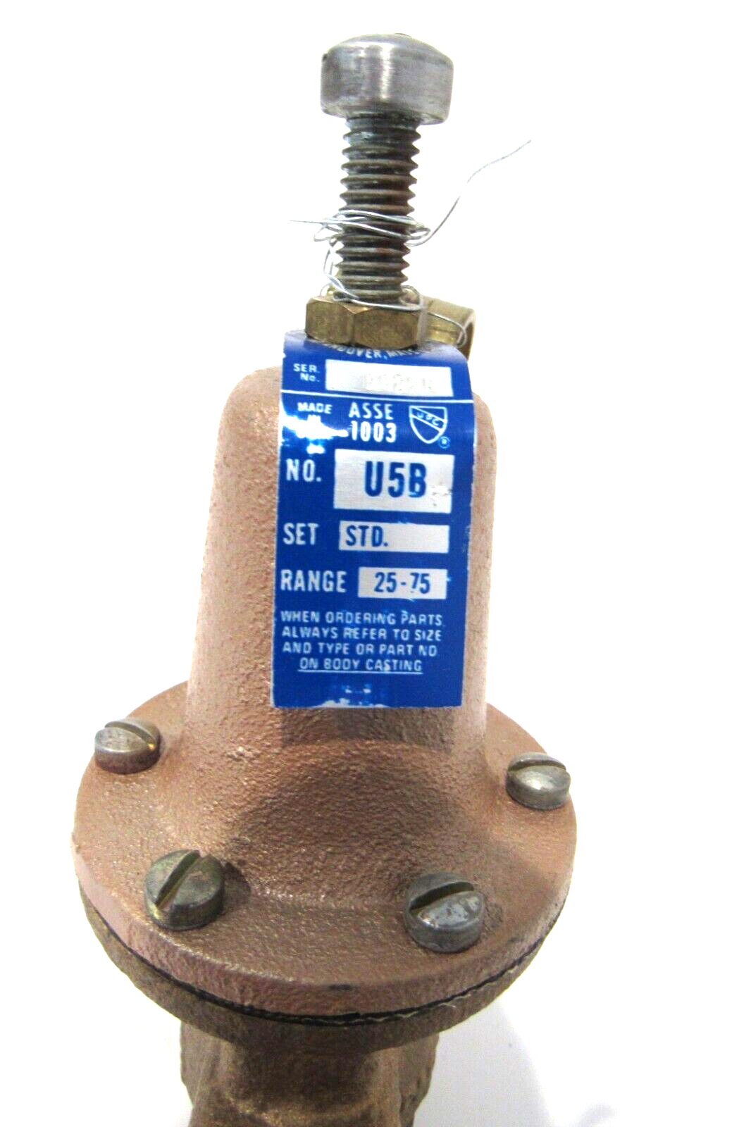 NEW WATTS REGULATOR U5B PRESSURE REDUCING VALVE - SB Industrial Supply ...