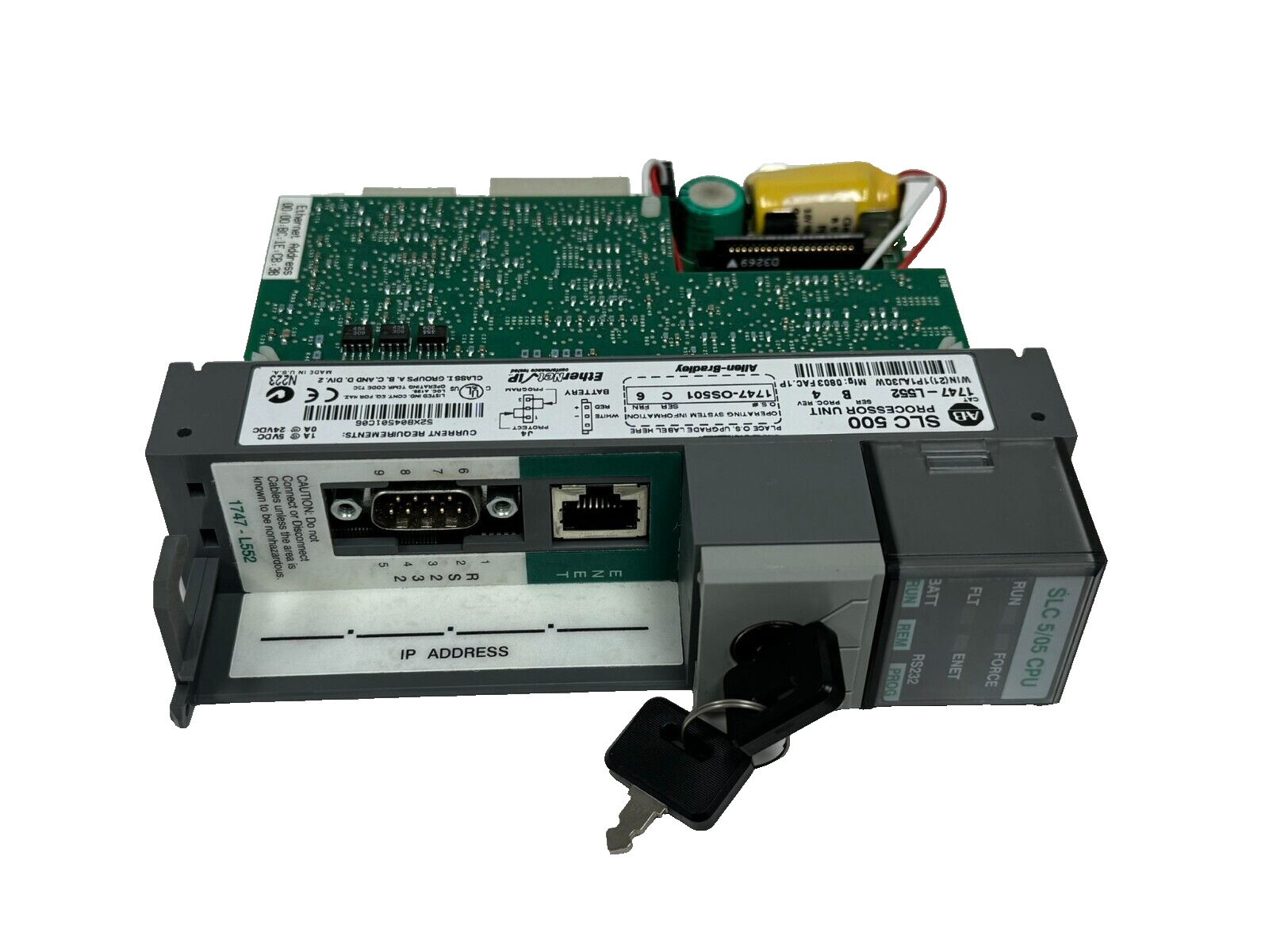 USED ALLEN BRADLEY 1747-L552 PROCESSOR SER. B PROC. REV. 4 1747L552 ...