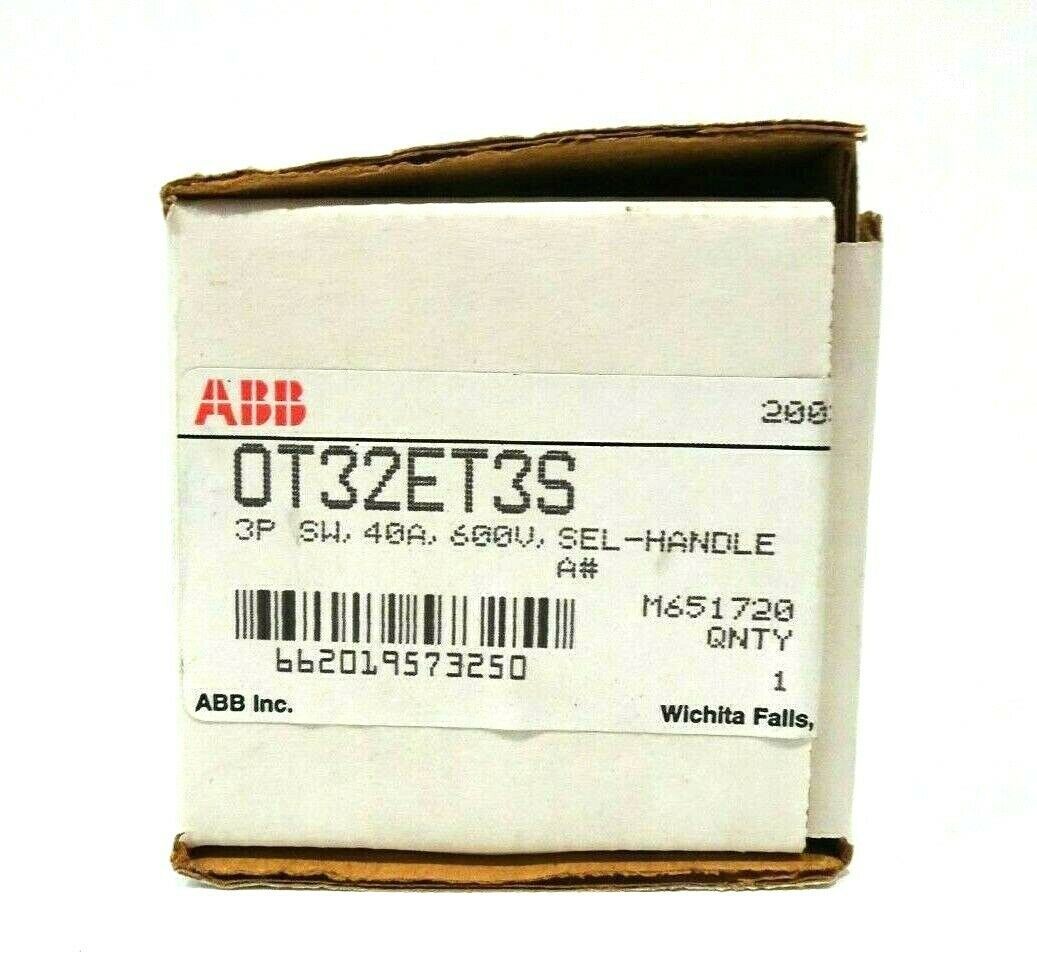 NEW ABB OT32ET3S DISCONNECT SWITCH - SB Industrial Supply, Inc.