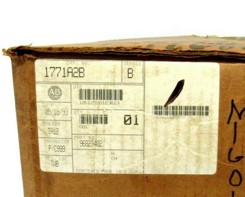 NEW ALLEN BRADLEY 1771-A2B SLOT RACK SER.B 1771A2B - SB Industrial ...