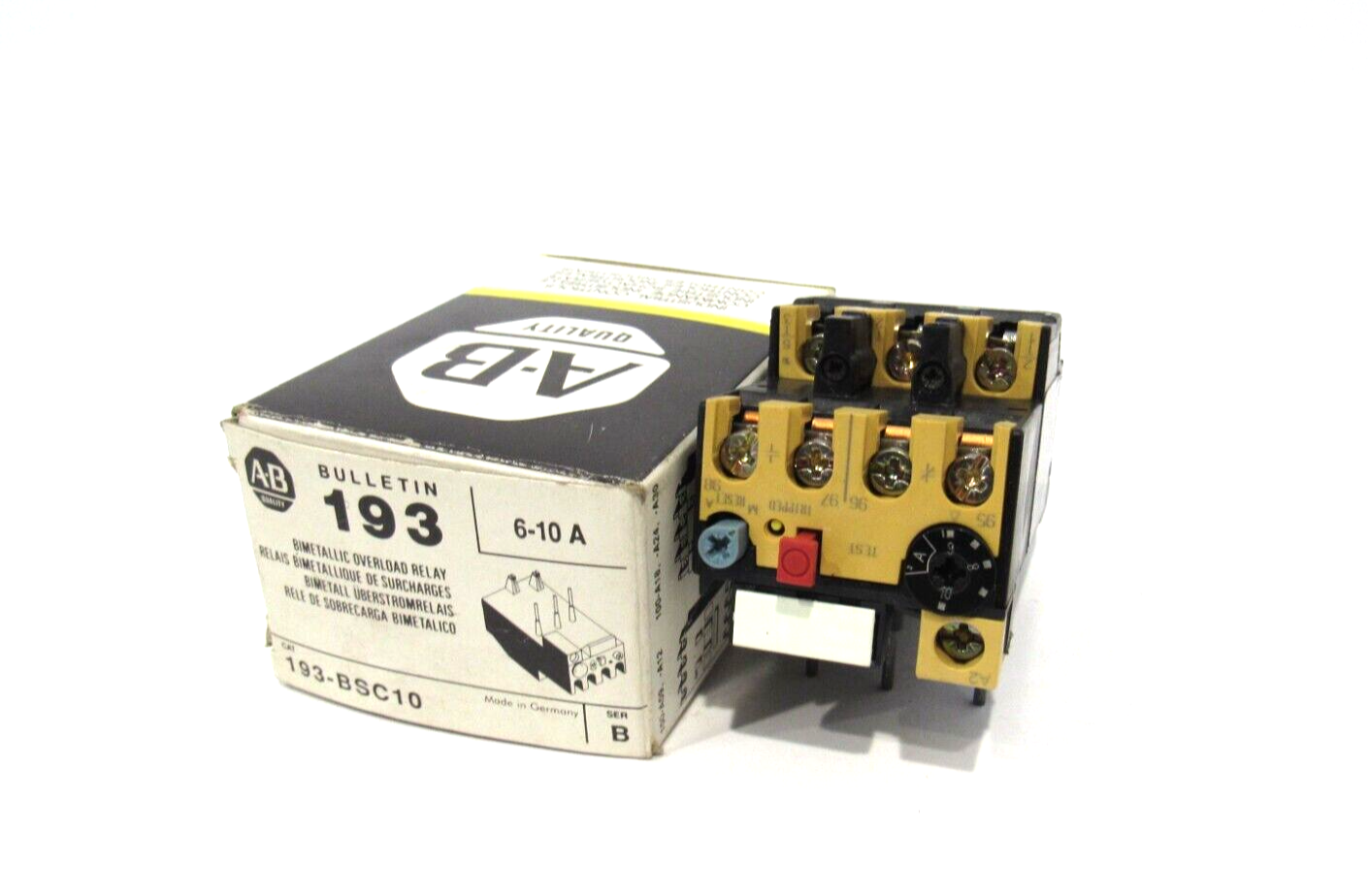 NEW ALLEN BRADLEY 193-BSC10 OVERLOAD RELAY SER.B 193BSC10 - SB ...