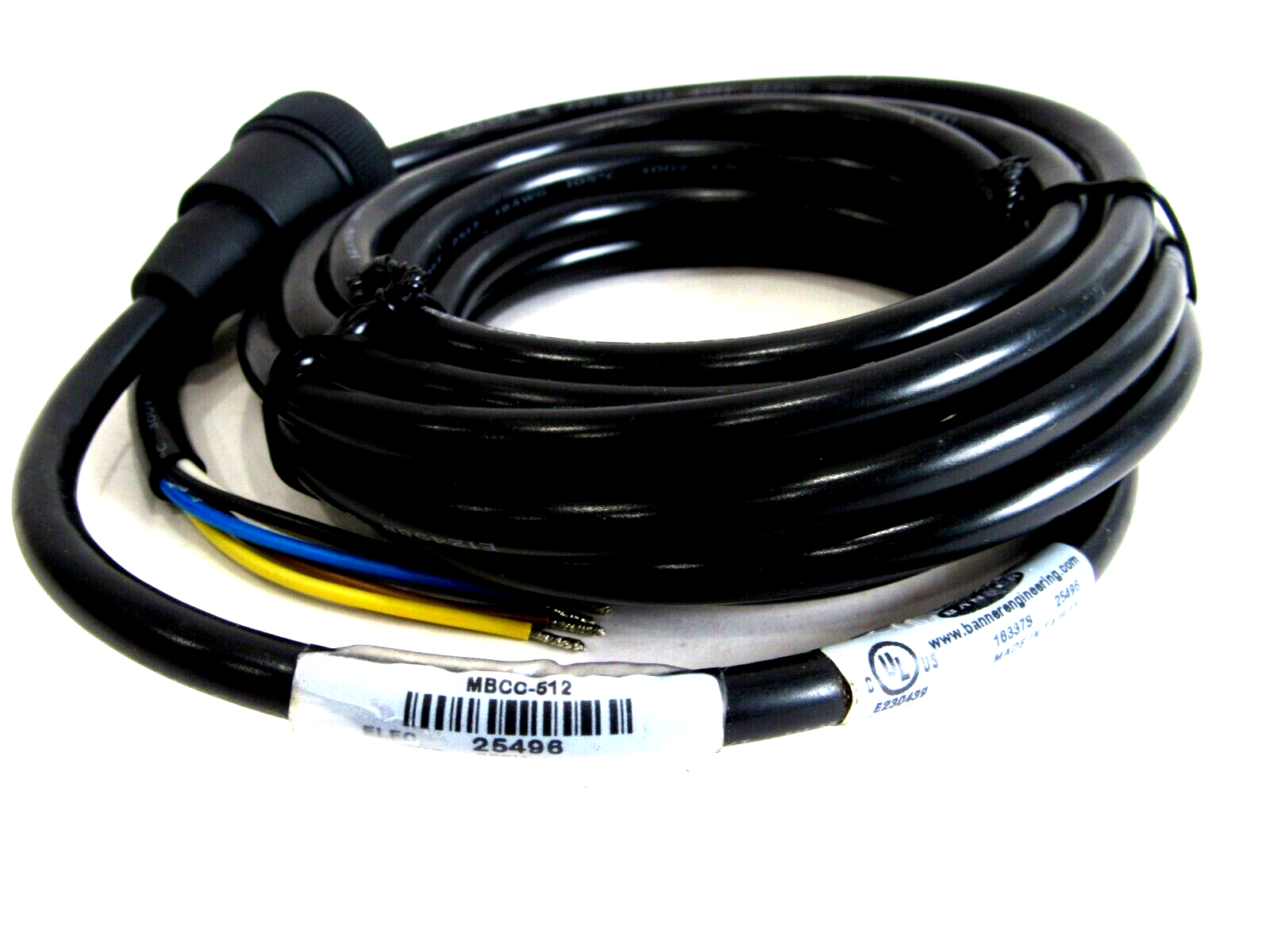 NEW BANNER MBCC-512 QUICK DISCONNECT CABLE 25496MBCC-512 MBCC512 - SB ...