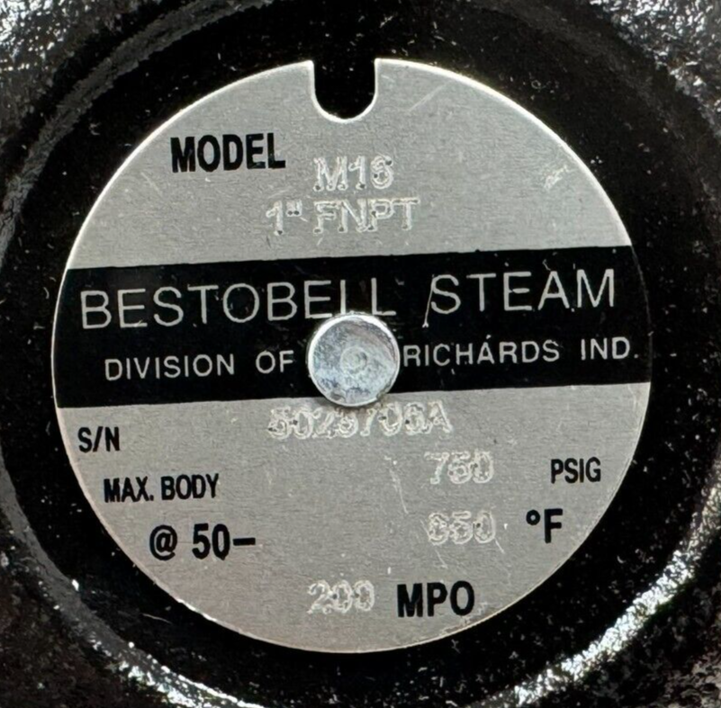 NEW BESTOBELL STEAM MODEL: M16 STEAM TRAP 1.0'' FNPT M0016410 - SB Industrial Supply, Inc.