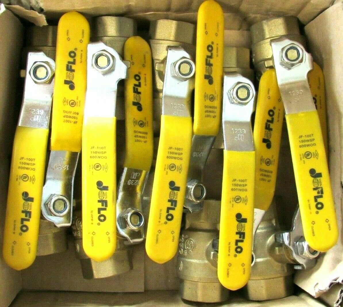 NEW BOX OF 10 JOMAR JF-100T BALL VALVES 3/4" 100-104 JF100T - SB ...