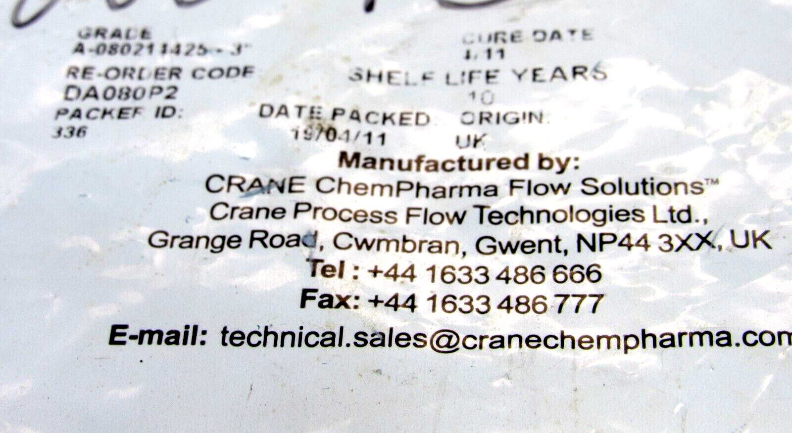 NEW CRANE SAUNDERS DA080P2 REPLACEMENT DIAGPHRAGM A3DN80 - SB ...