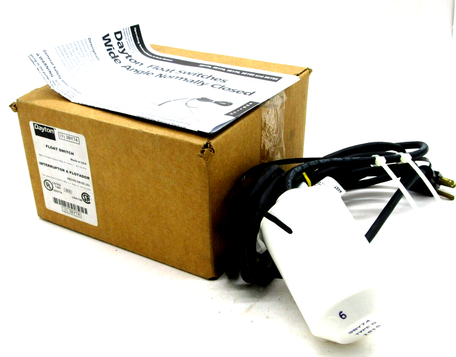 NEW DAYTON 3BY74 FLOAT SWITCH - SB Industrial Supply, Inc.