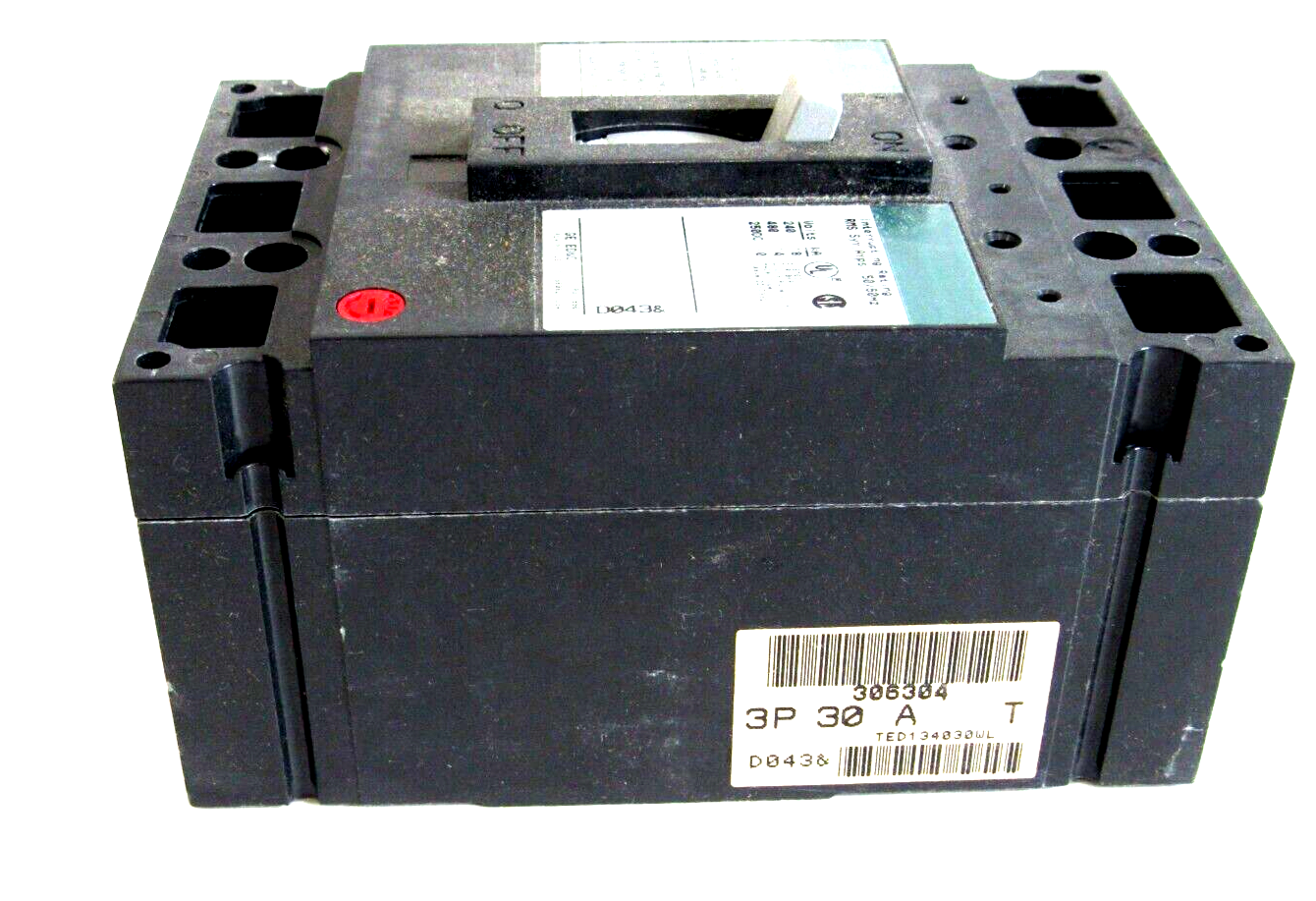 NEW GENERAL ELECTRIC TED134030WL CIRCUIT BREAKER 30AMPS 480AC 250VDC ...