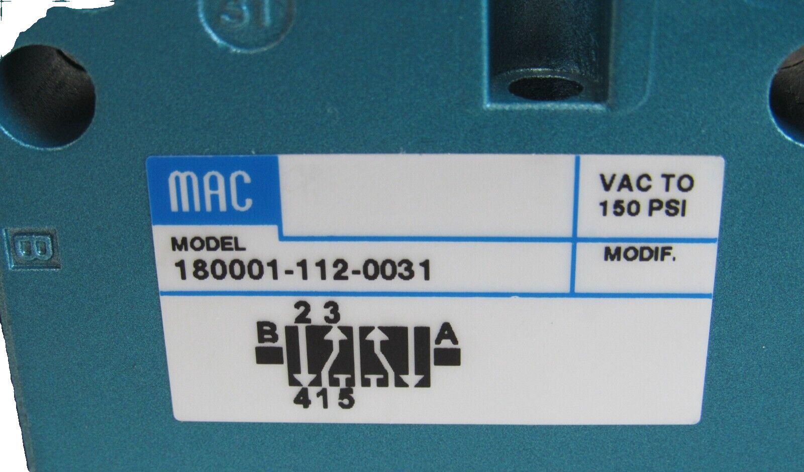 NEW MAC VALVES 180001-112-0031 SOLENOID VALVE 1800011120031 - SB ...
