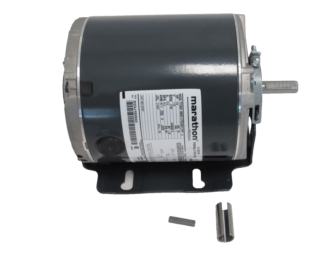 NEW MARATHON D107 FAN MOTOR 1/6HP 115V 1725RPM - SB Industrial Supply, Inc.