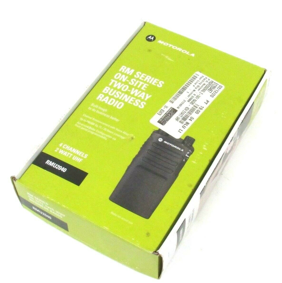 NEW MOTOROLA RMU2040 RMU2040BHLAA TWO WAY 4 CHANNEL BUSINESS RADIO - SB ...